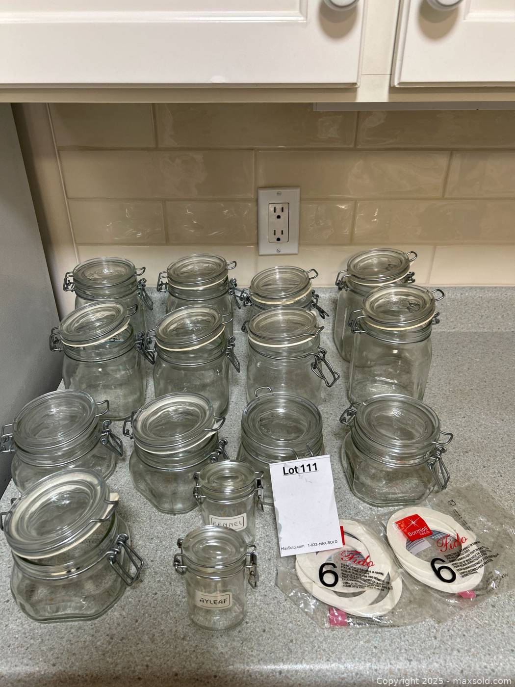 Bormioli Rocco Fido Glass Storage Jars Set with Clamp Lids (13pcs ...