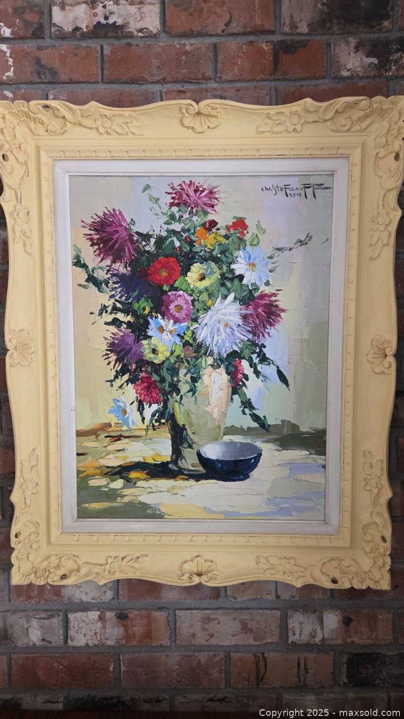 Oil Floral Still Life Painting by Stefanoff | Victoria (British ...