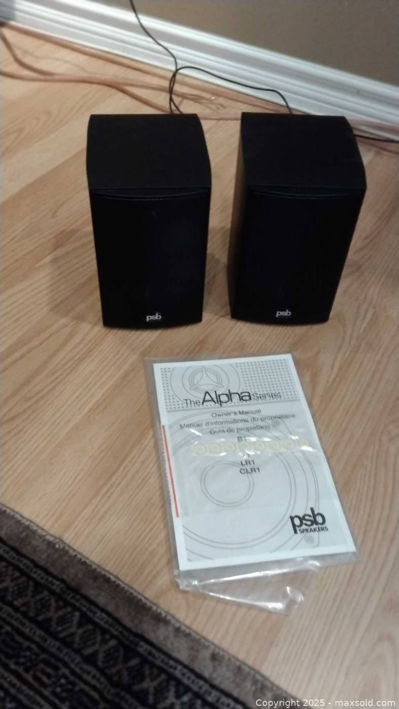 Pair of PSB Alpha LR1 Black Bookshelf Speakers | Victoria (British ...