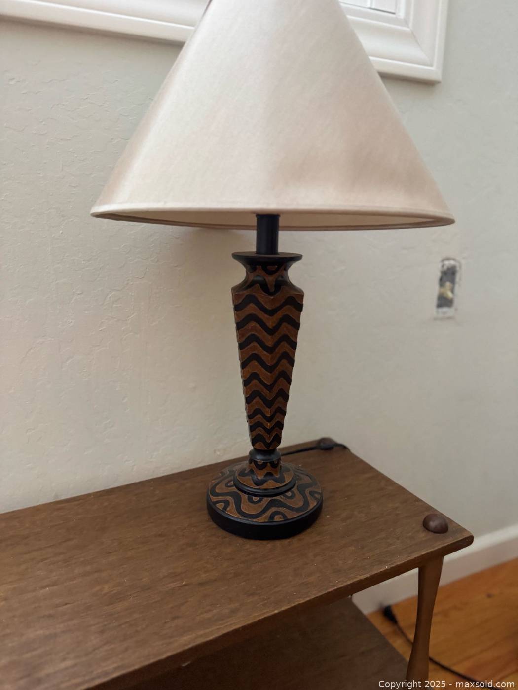 Vintage Striped Psychedelic Table Lamp & Shade | Campbell (California ...