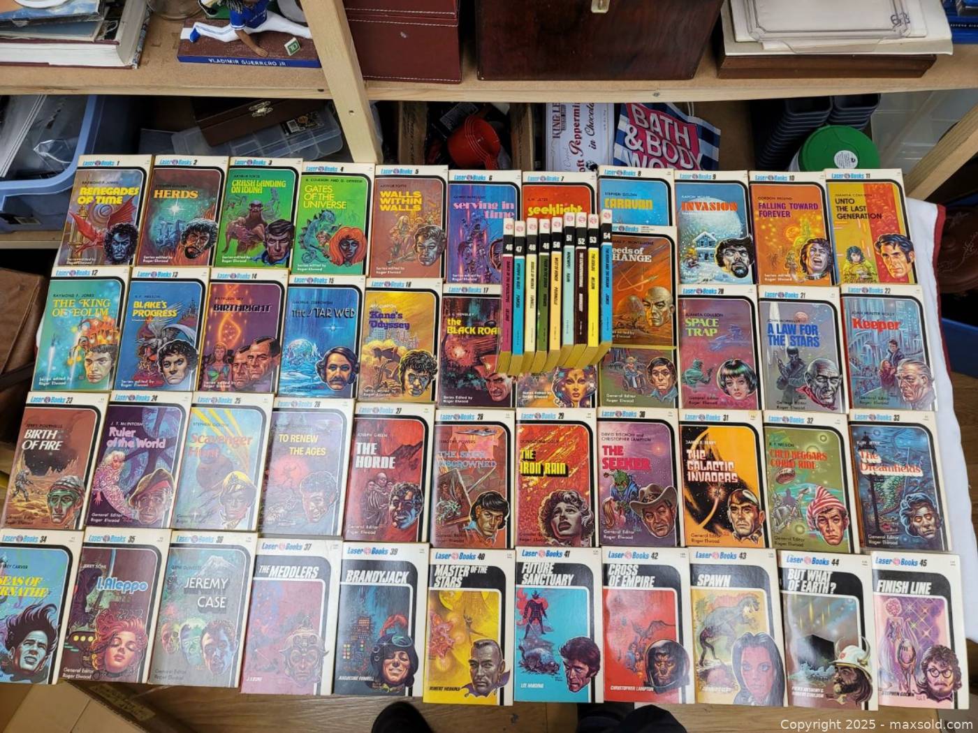 collection of vintage science fiction paperback books from the "Laser ...