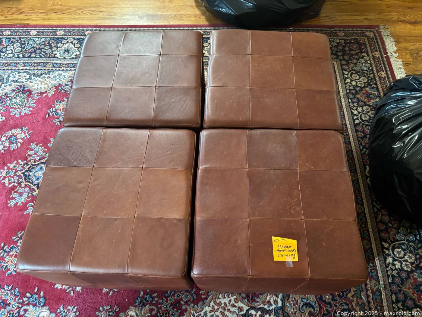 4 Leather Ottoman Cubes | Aurora (Colorado, USA) PARTNER MANAGED Estate Sale Online Auction - S ...