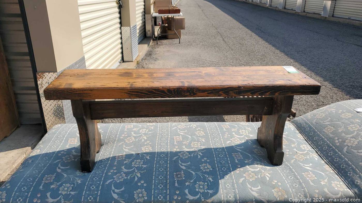 Rustic/Farmhouse Wooden Bench with Stained Wood Finish | Ottawa ...