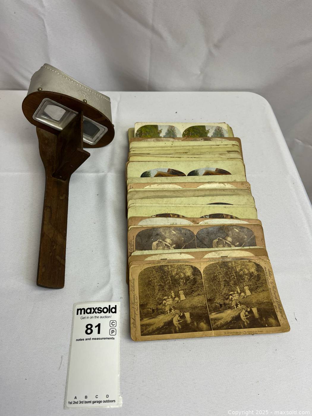 Antique Stereoscope Viewer With Stereoview Cards B3 | Bethlehem ...