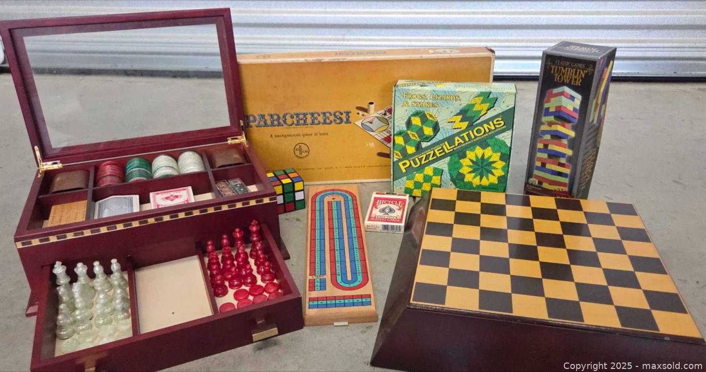 Complete Board Games and Game Sets with Accessories - Chess, Cribbage ...
