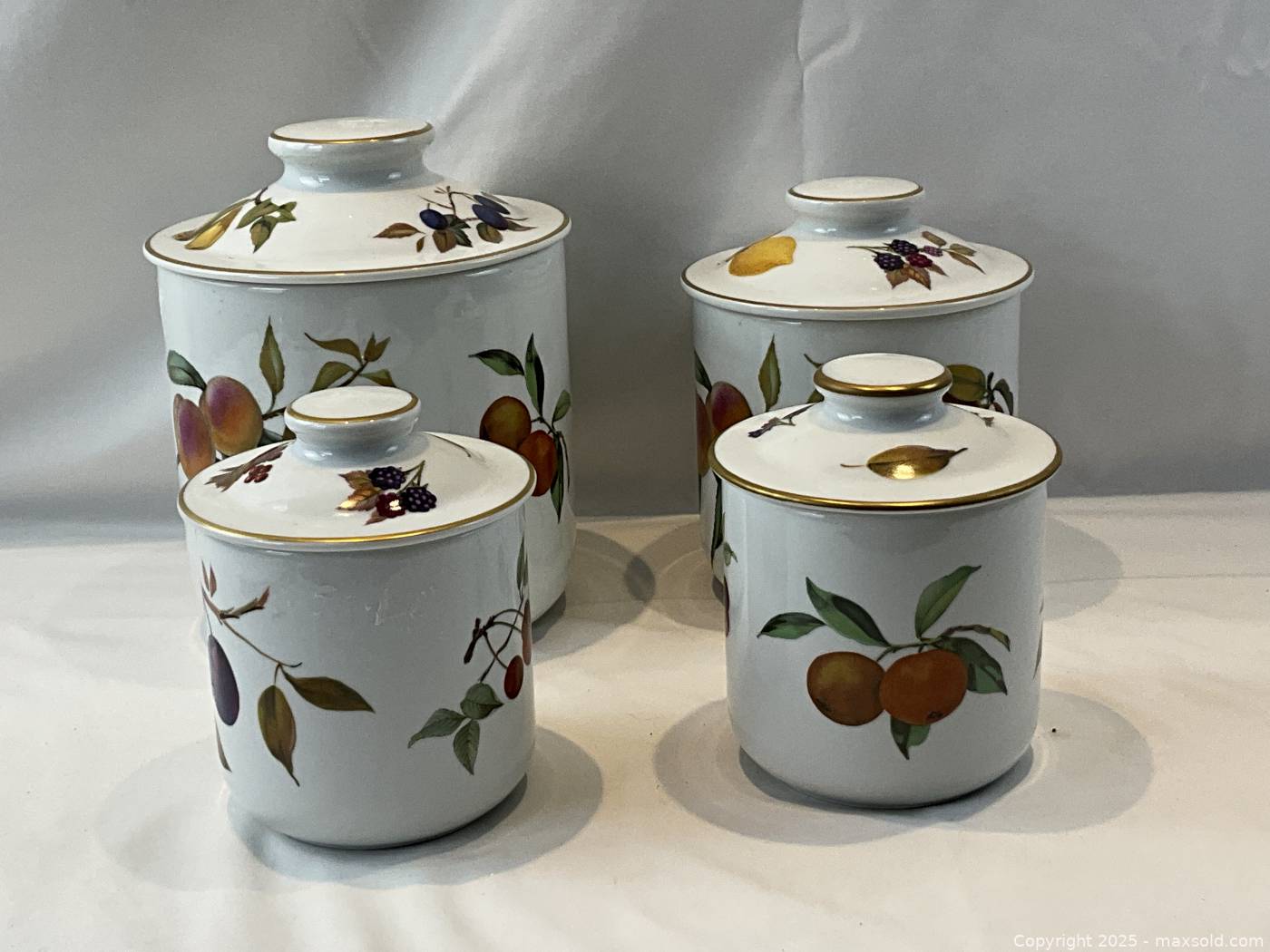 Set of 4 Royal Worchester Evesham Canisters | Oakville (Ontario, Canada ...
