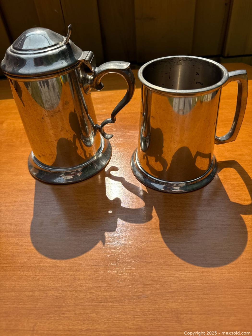 Pair of Vintage Pewter Tankards – English & Canadian Makers | Toronto ...