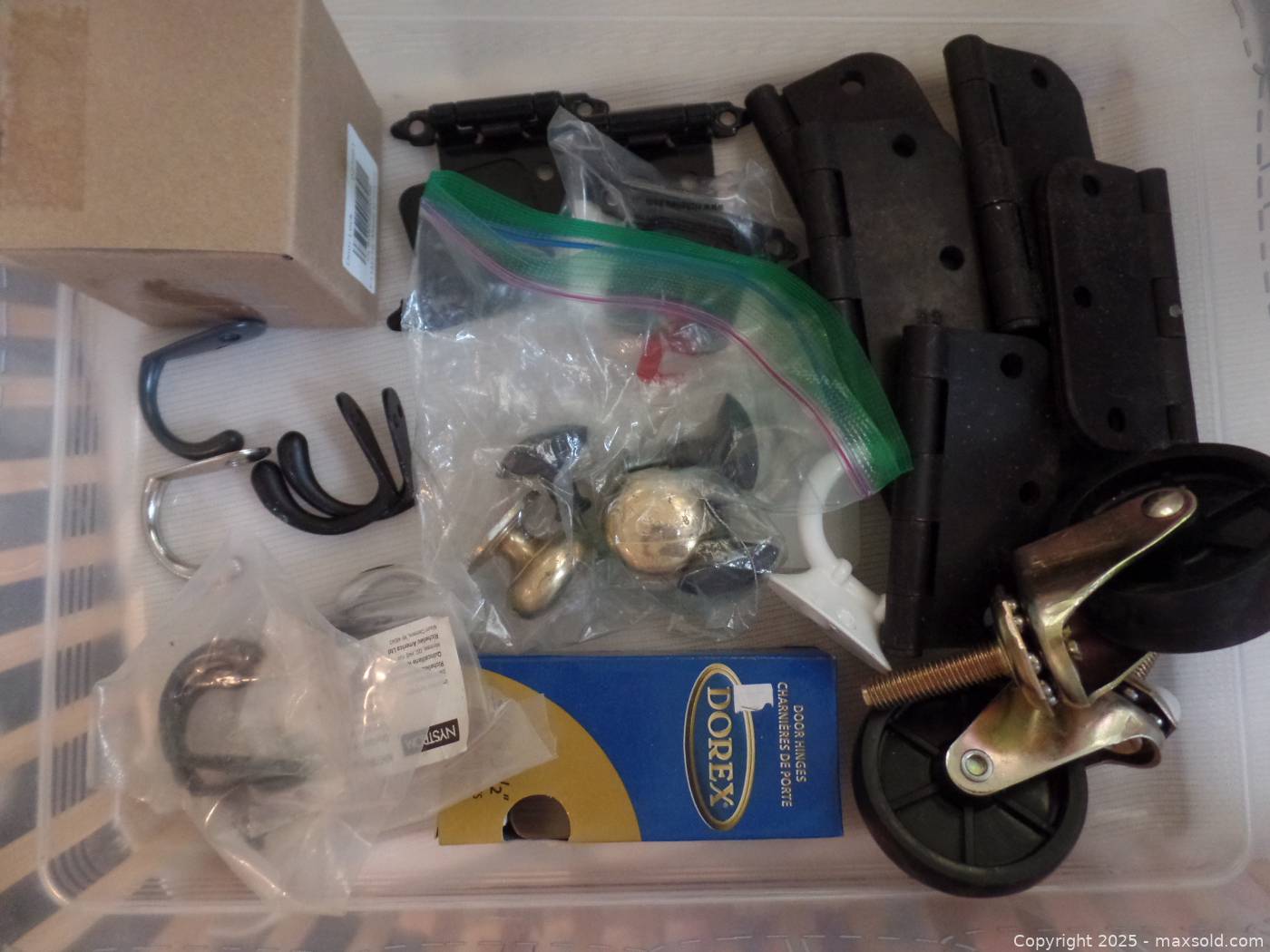 Box of random hardware - hooks, hinges etc | Toronto (Ontario, Canada ...