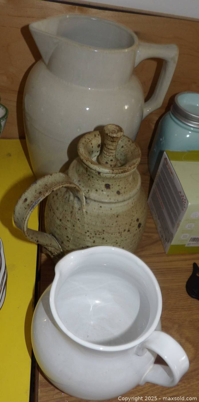 very nice pottery pitchers and ceramic pitcher from Italy | Atglen ...
