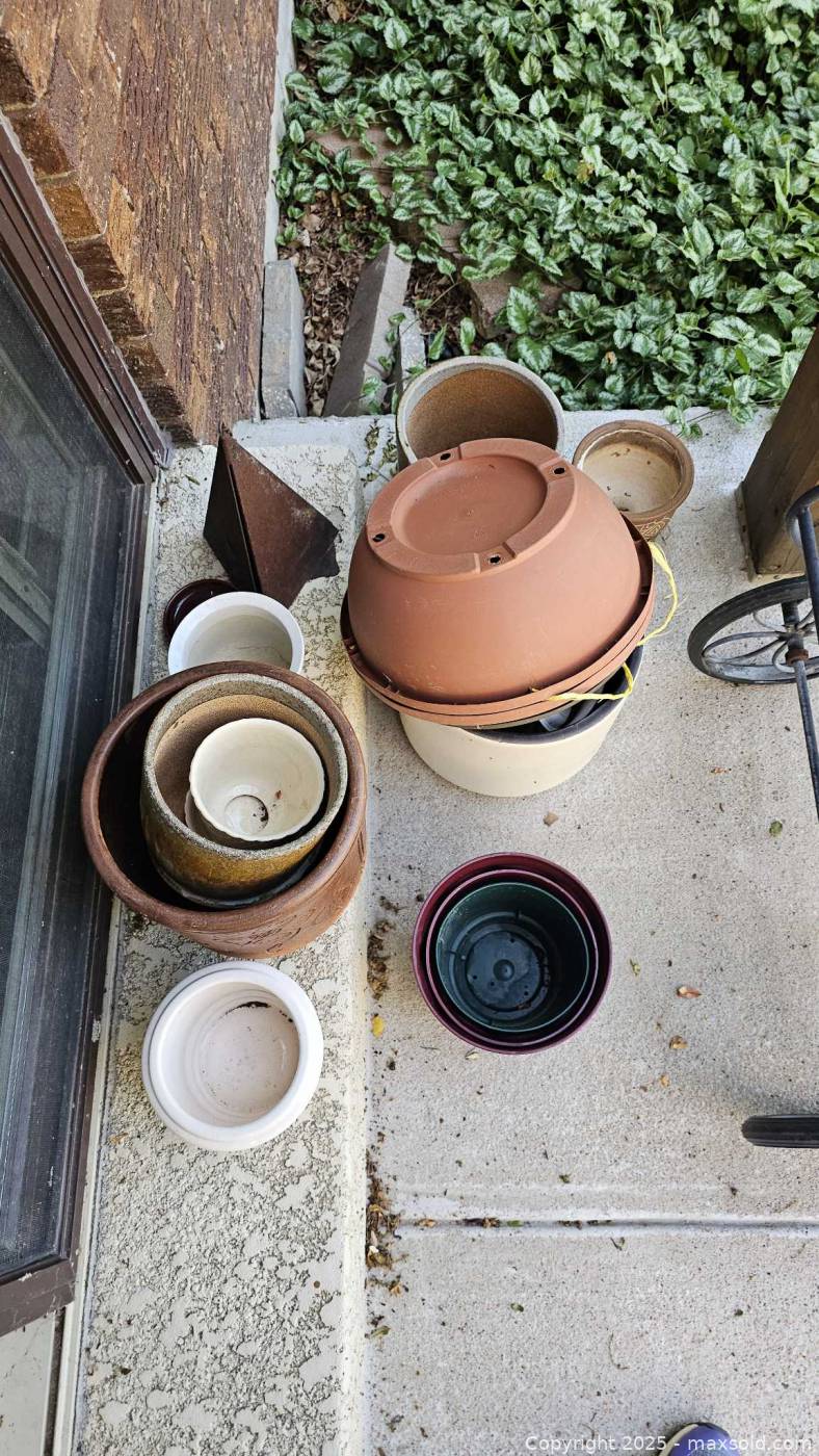 Terra Cotta Plant Pots and Vintage/Antique Coal Bucket | Arvada ...