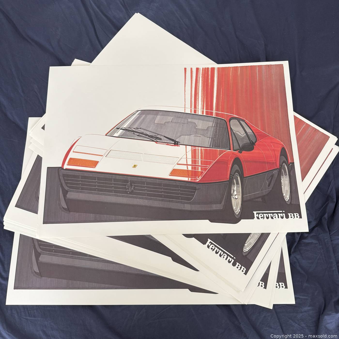 Vintage Ferrari 512BB Berlinetta Boxer POSTER Reseller Lot 17x ...