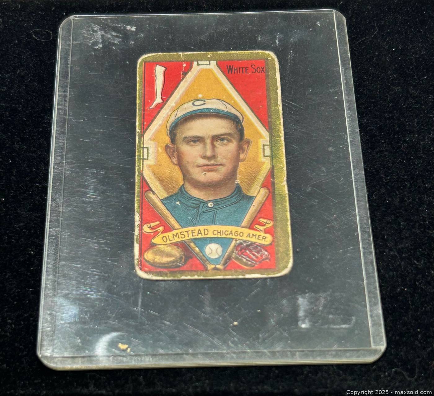 1911 Gold Border(T205) Chicago White Sox Fred Olmstead Baseball ...