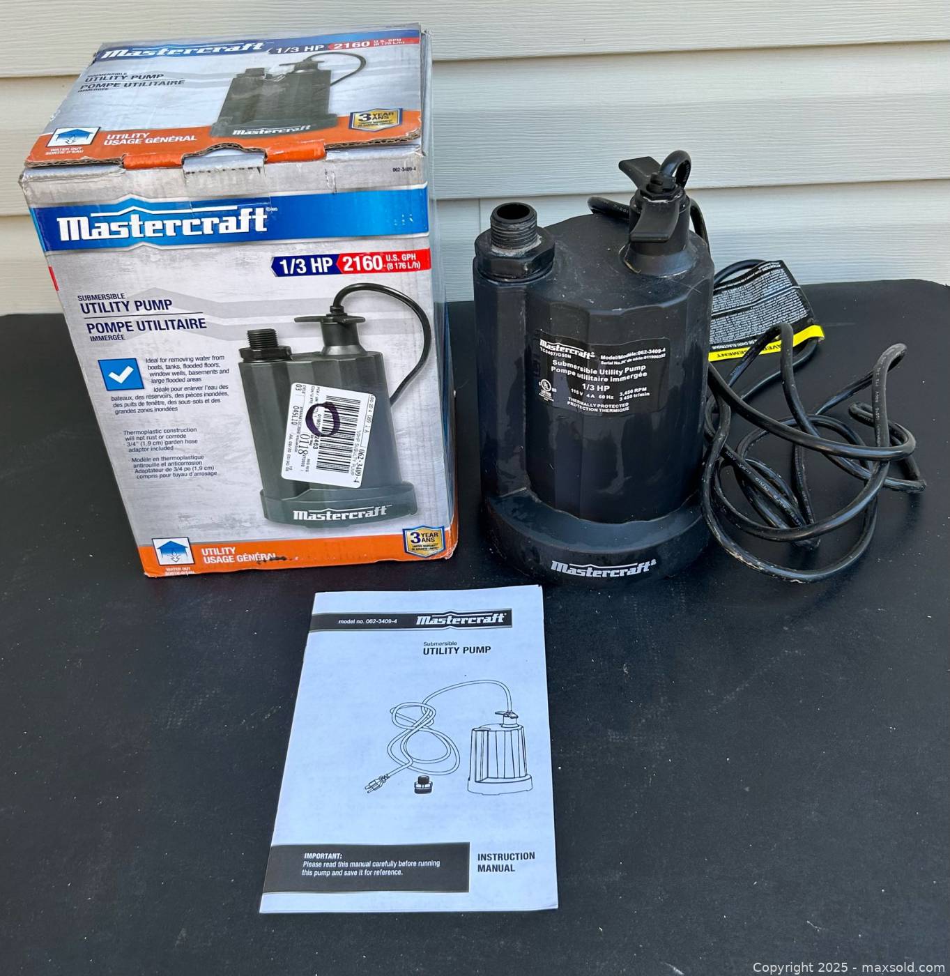 Mastercraft Submersible Utility Pump In Box | Burlington (Ontario ...