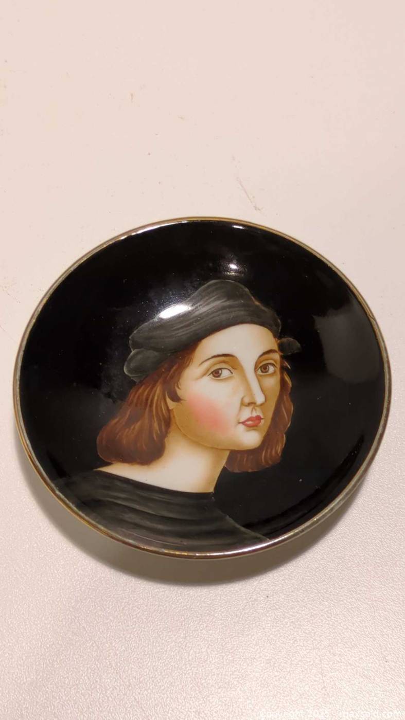 Antique Richard Ginori Italy Hand-Painted Porcelain Portrait Plate Dish ...