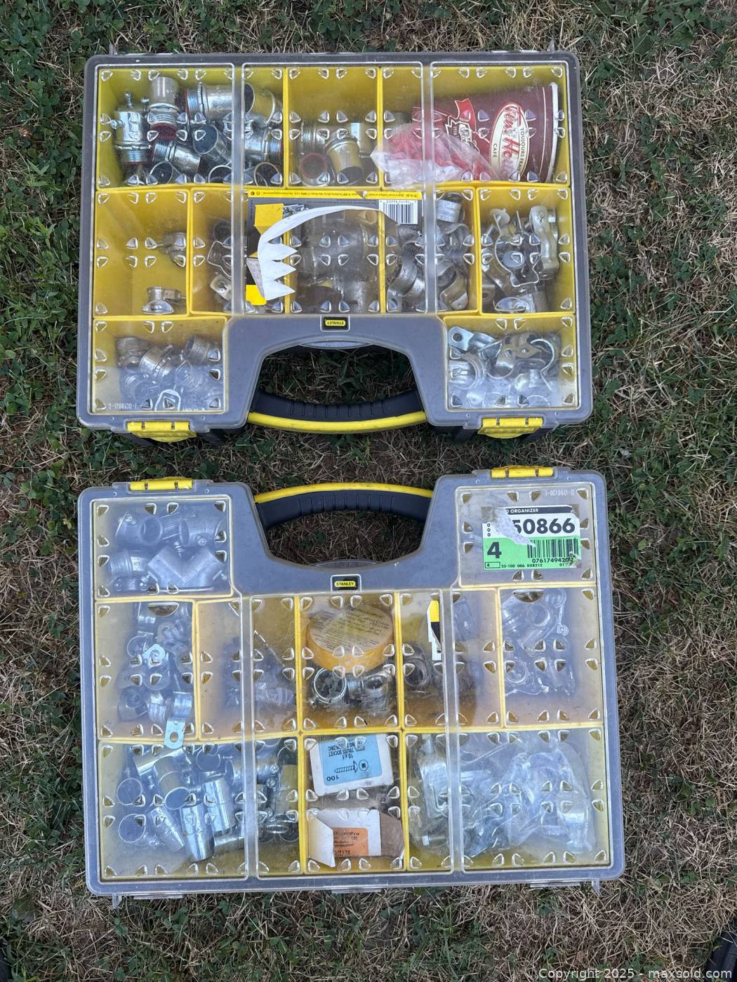 Assorted Electrical Connectors and Fittings in 2 Organizer Cases ...