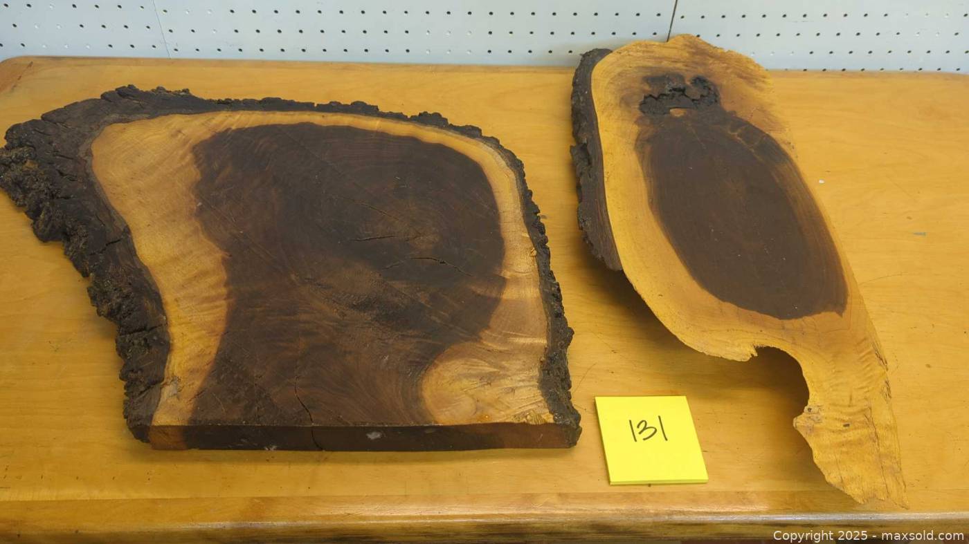 2 Live Edge Hardwood Slabs; Wood Slices with Natural Edge | Denver ...
