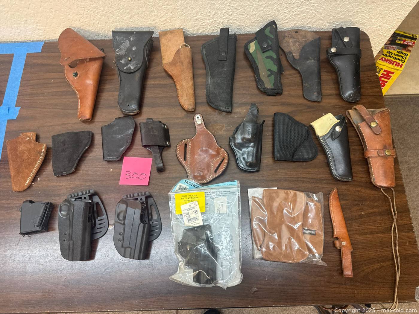 Mixed Lot: Handgun Holsters, Knife Sheaths + Shooting Rest Bag | Denver ...