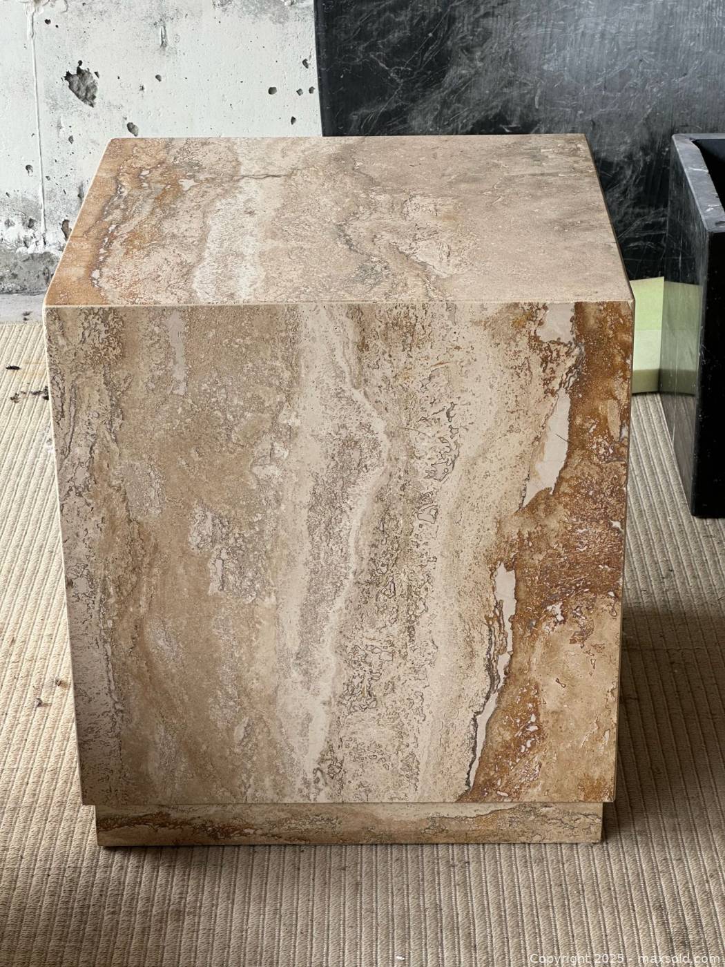 Vintage Travertine Cube Table A | Richmond Hill (Ontario, Canada ...