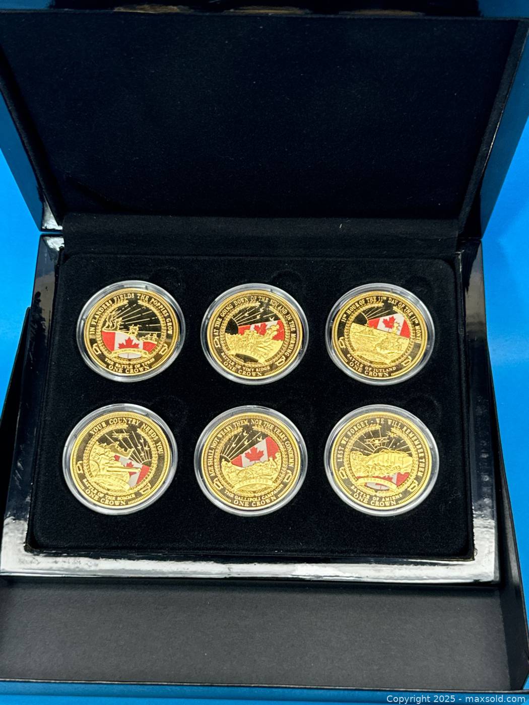 WWI Battles Coin Set, Bradford Exchange, 6 Coins, 24ct Gold Layered ...