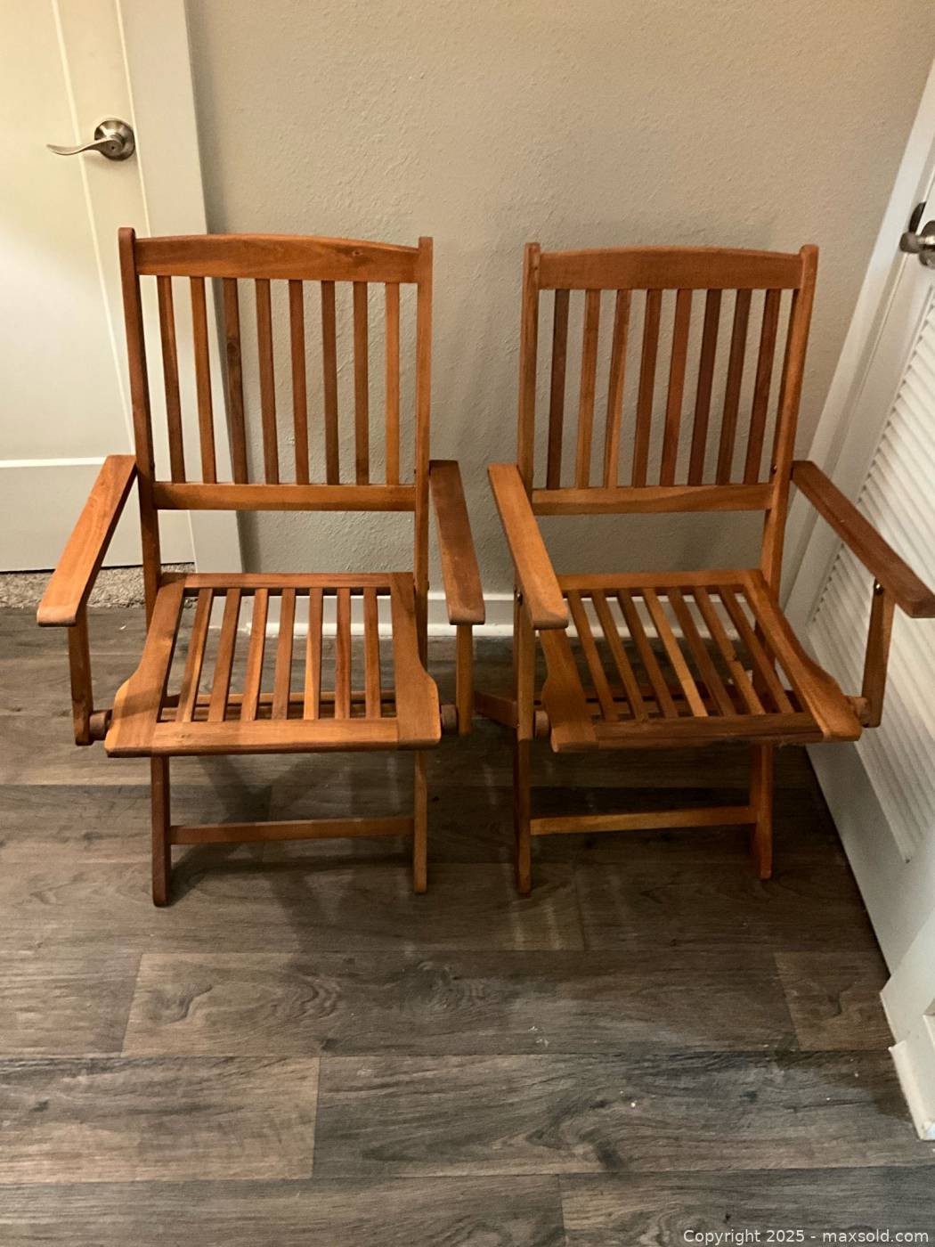 Pair of Wood Patio Chairs | Atlanta (Georgia, USA) SELLER MANAGED ...