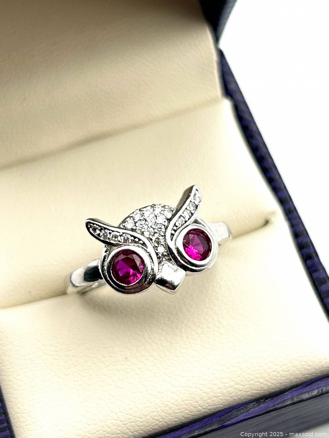 Sterling Silver Ruby Owl Ring | Victoria (British Columbia, Canada ...