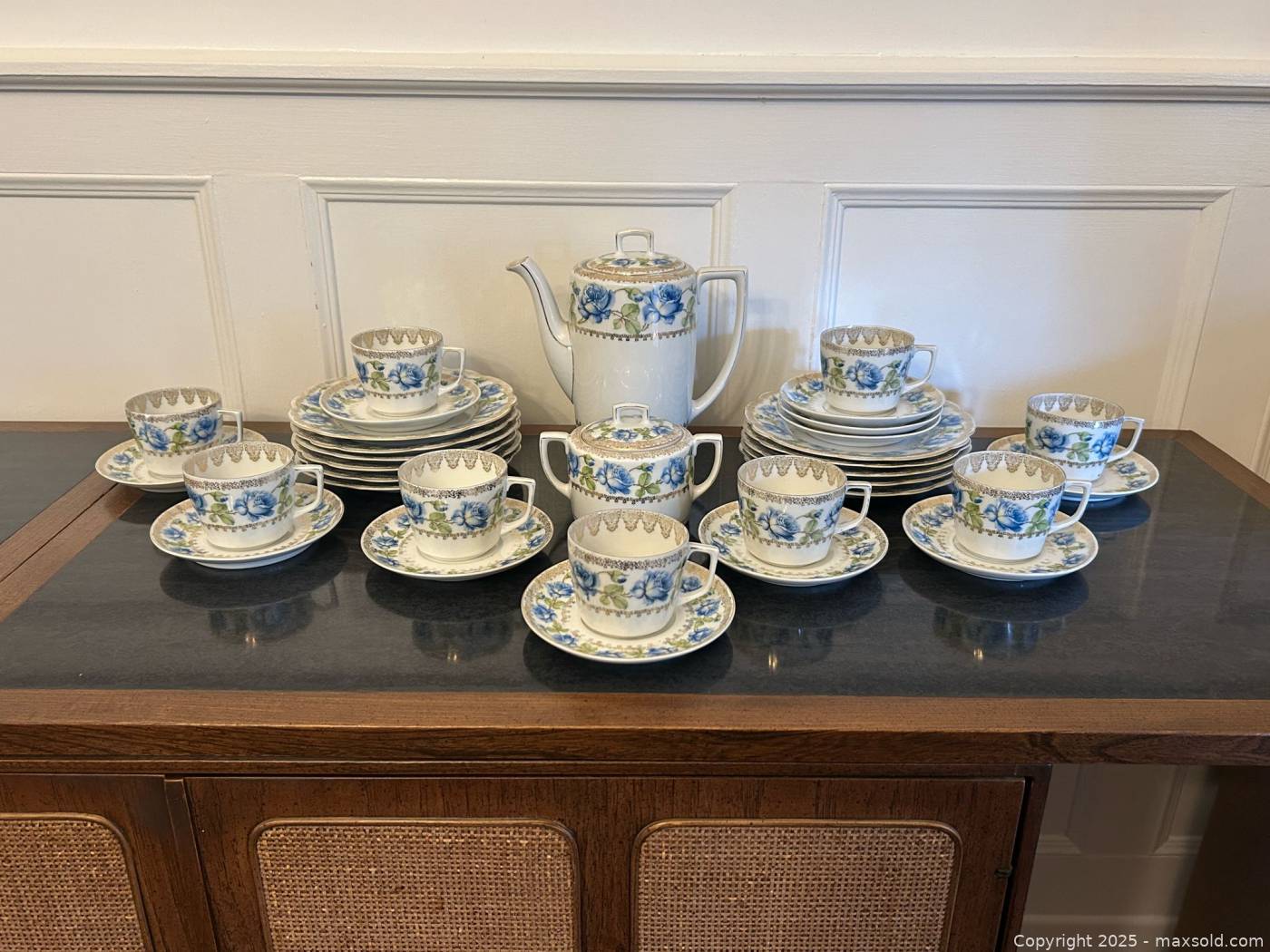 Vintage Czech Porcelain Tea Set with Blue Roses | Toronto (Ontario ...