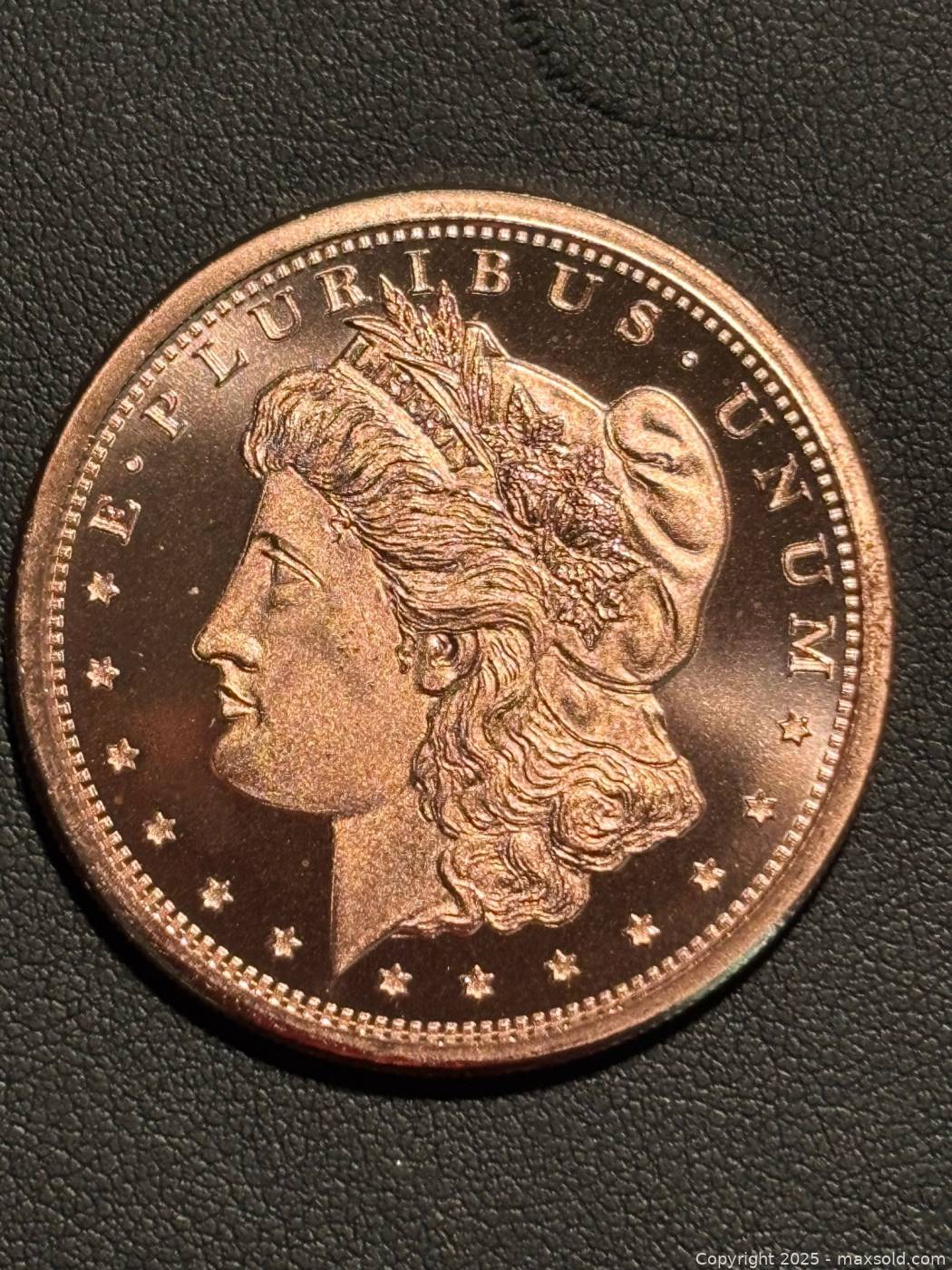 Morgan Dollar Design - 1oz. Pure Copper Bullion Round!! | Aurora ...