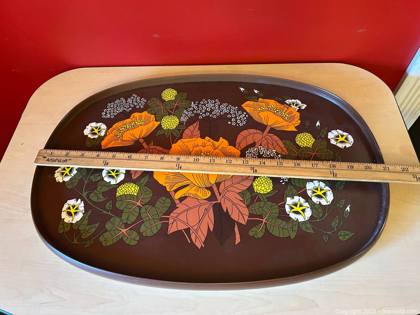 Vintage Marks & Spencer Double-Sided Floral Serving Tray – 21.5” x 15 ...