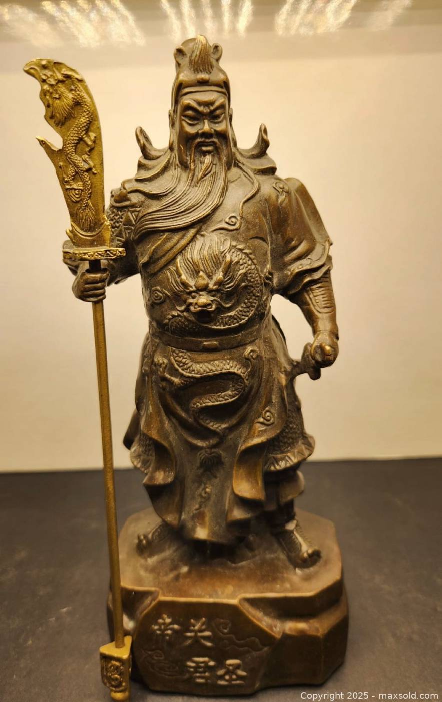 Chinese Bronze Guan Gong Yu Warrior Sculpture | New Westminster ...