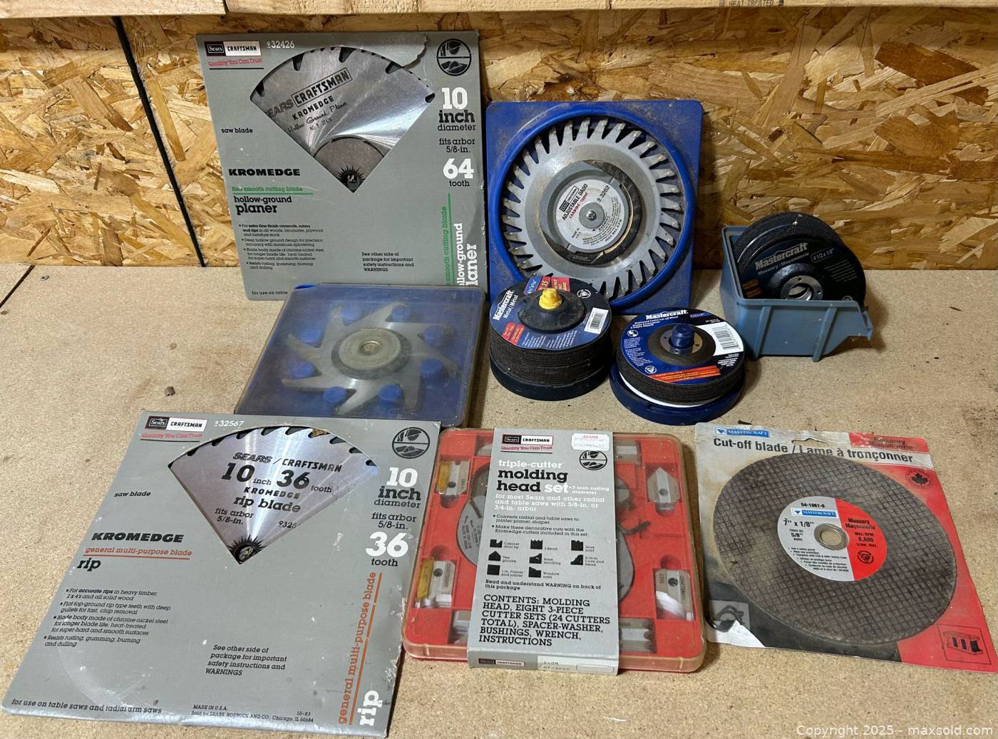 Collection Of Blades Including Vintage Sears Craftsman Triple-Cutter ...