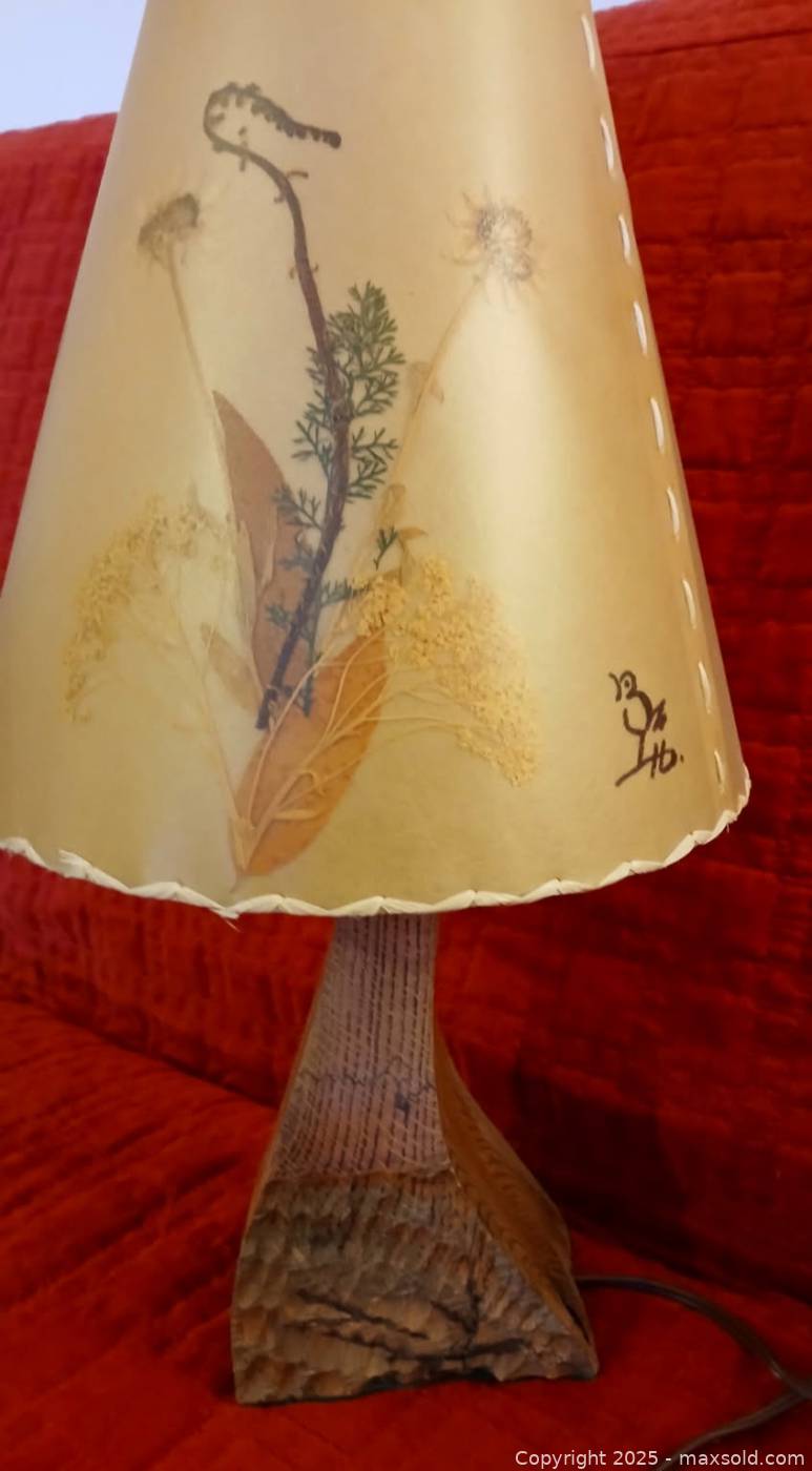 Mid-century 1960s Dornbusch Pressed Leaf Parchment Shade Table Lamp | Kingston (Ontario, Canada ...