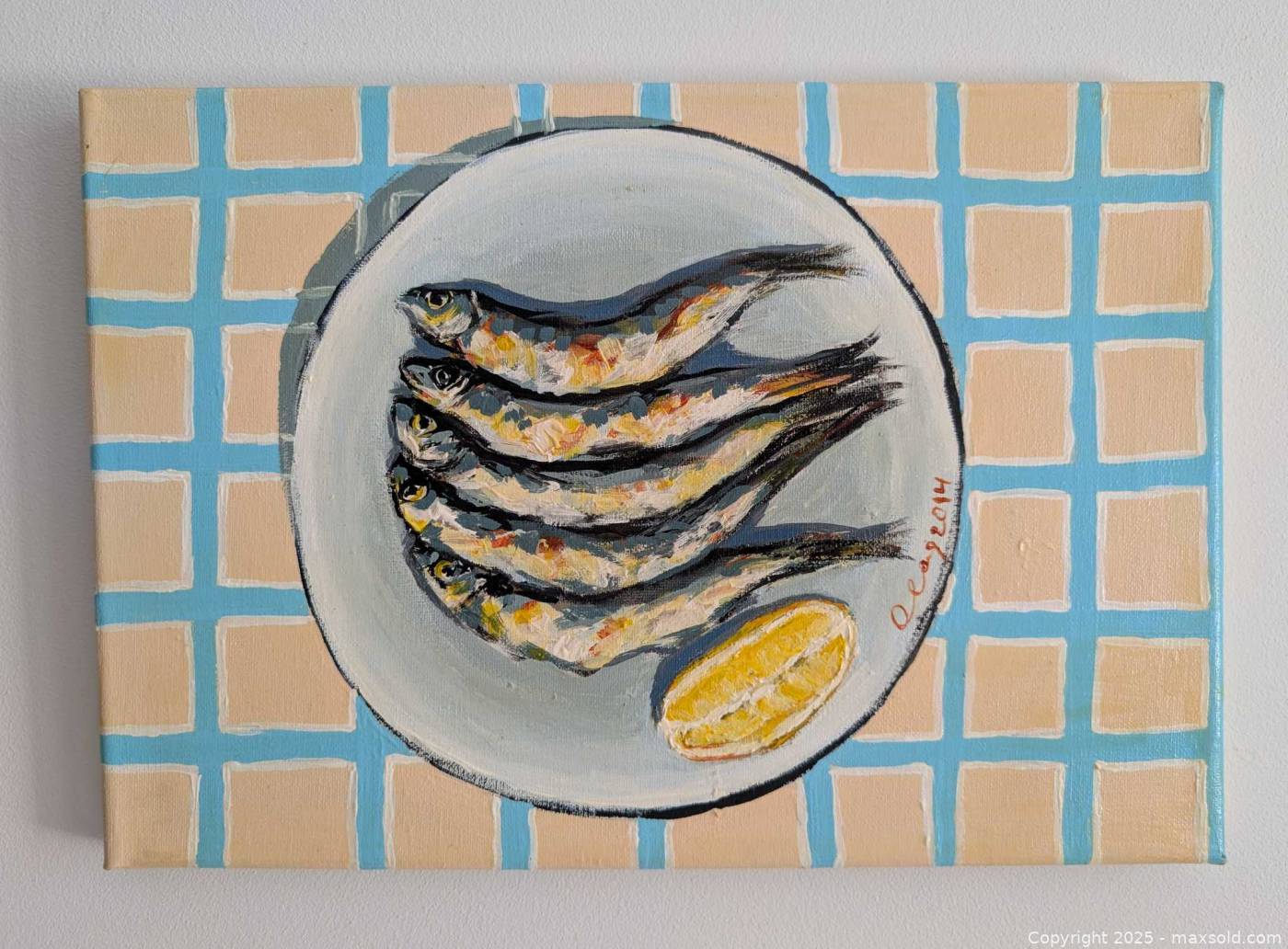Original Oil Painting: Plate of Sardines | Toronto (Ontario, Canada ...