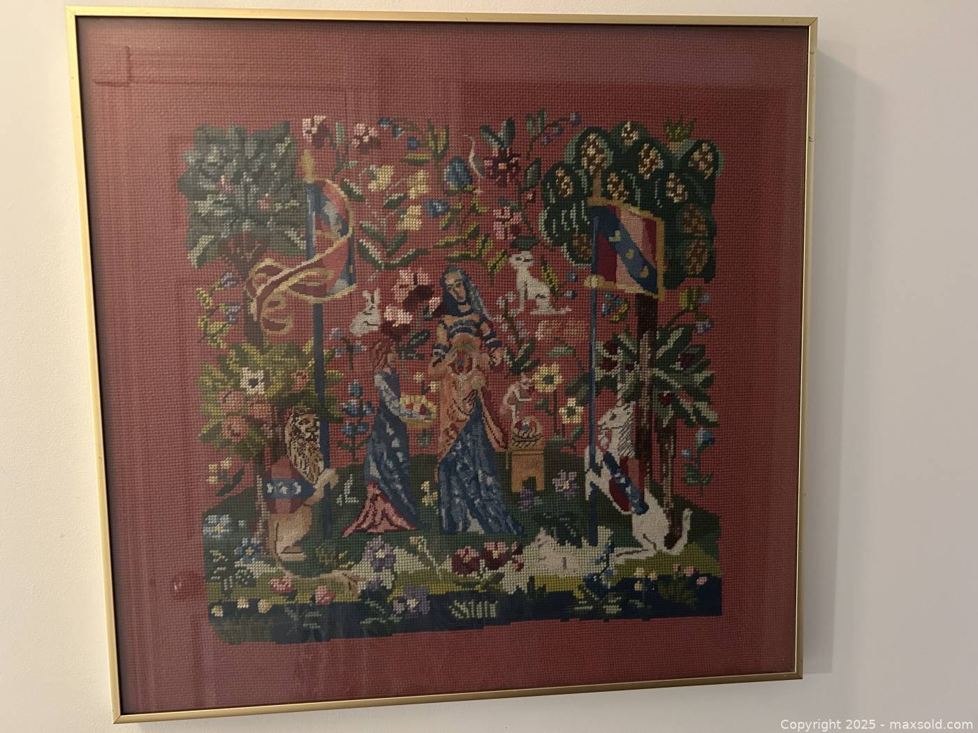 Large Framed Needlepoint- Medieval Tapestry Image | Kingston (Ontario ...