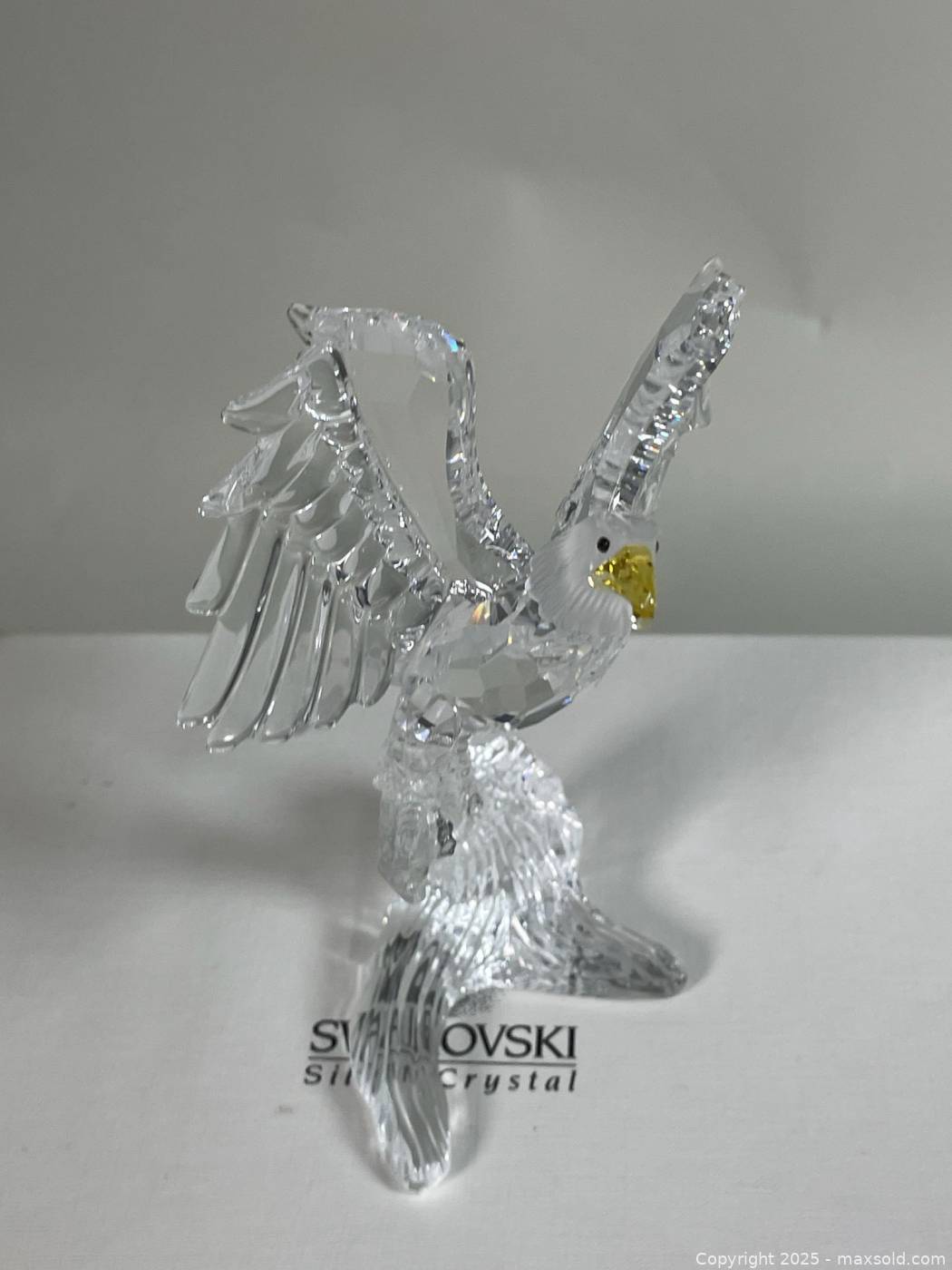 SWAROVSKI Crystal WEISSKOPFADLER BALD EAGLE Figurine with Original Open ...