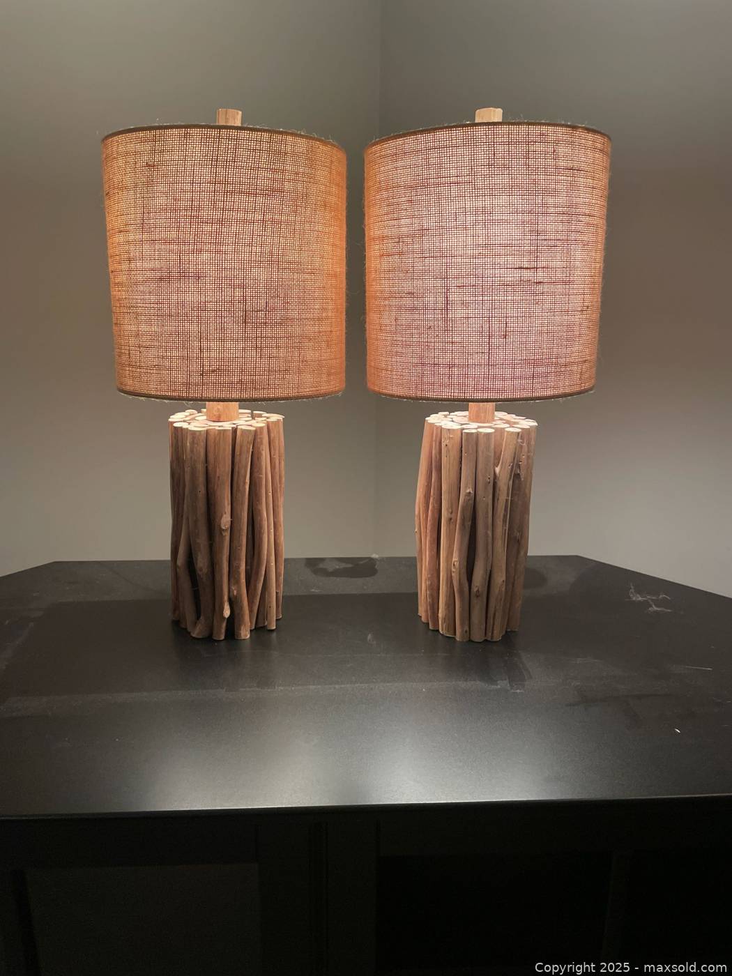 Pair of Wooden Stick Table Lamps | Meaford (Ontario, Canada) PARTNER ...