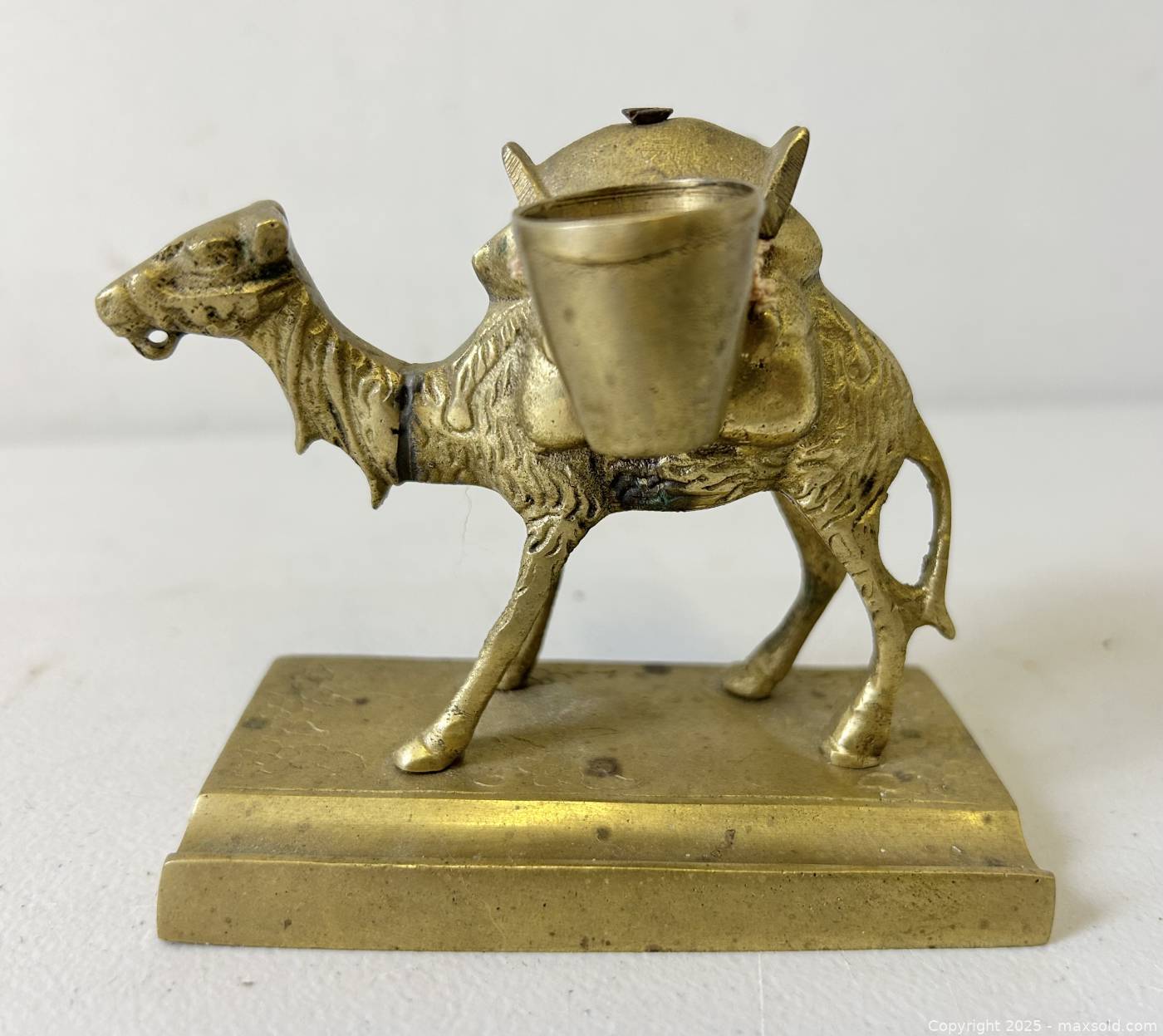 Art Deco Bronze Dromedary Camel Figural Ink Well Pen Holder C. 1920 ...