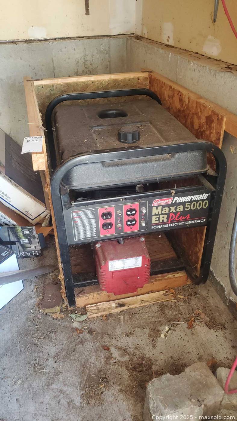 Coleman Powermate Maxa 5000 ER Plus Generator, 10 HP Tecumseh B ...