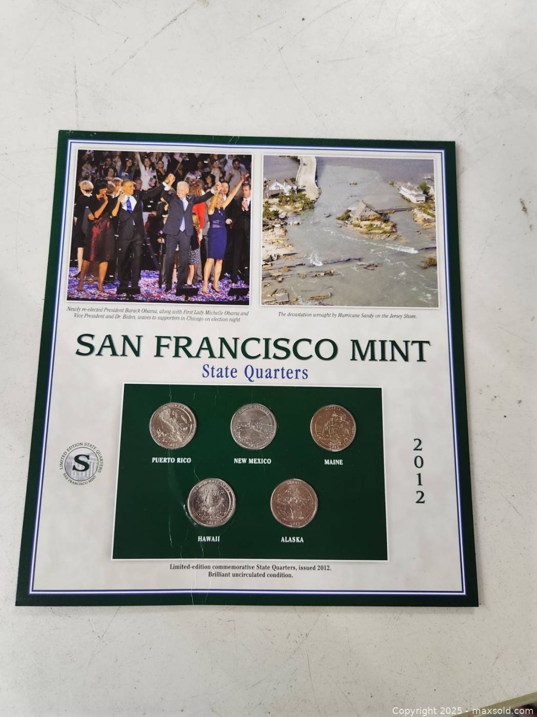 San Fransisco Mint 2012 State Quarters | Upper Moreland Township ...