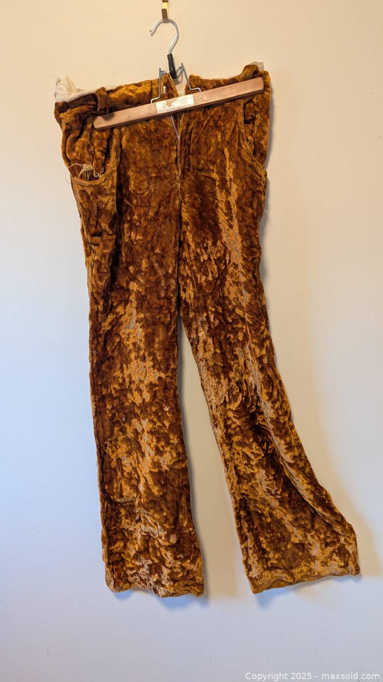 Rust Brown Crushed Velvet Rockstar Pants, Lined, Size S | Toronto ...