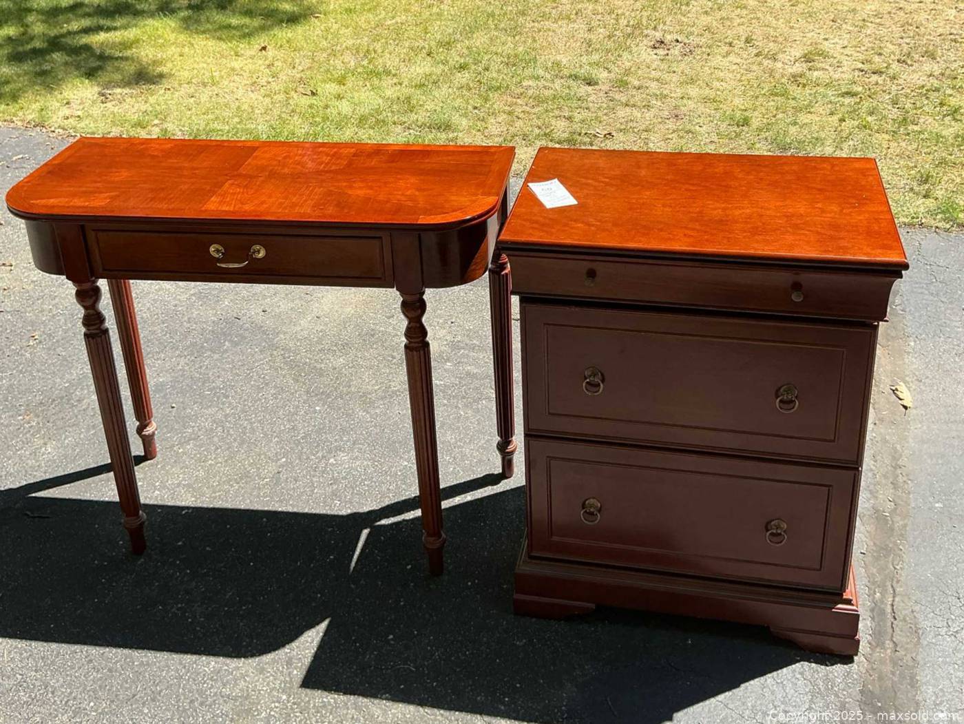 The Bombay Company Dressing Table & Cabinet, 1997, Cherry Finish ...