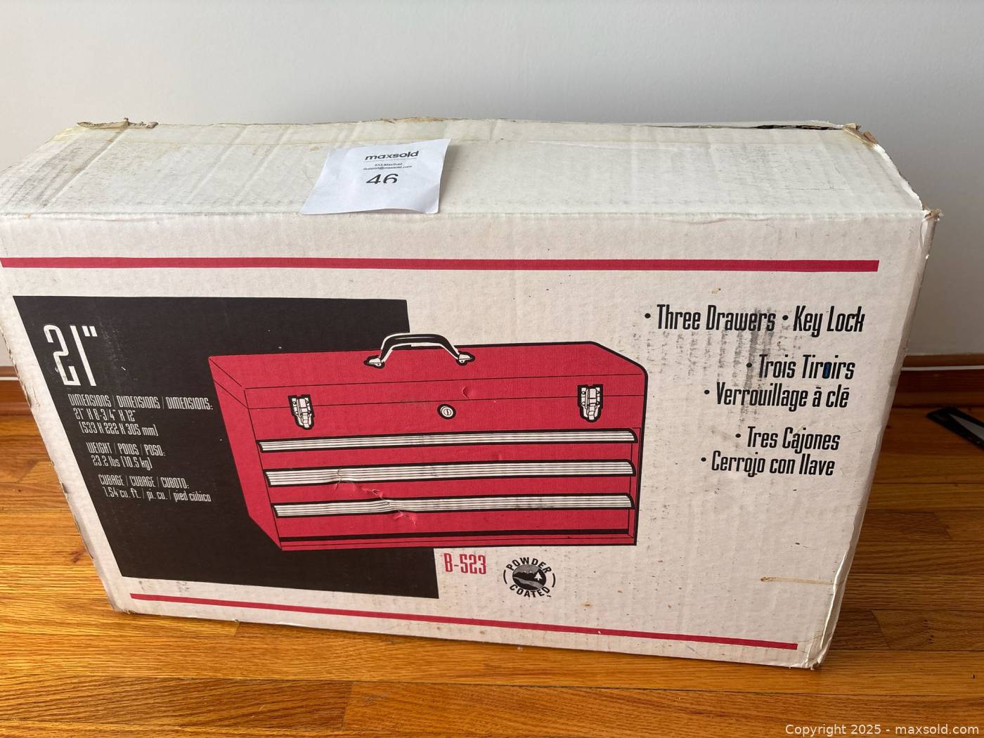 Mastercraft 3-Drawer Metal Tool Box with Key Lock, 21" x 9" x 12 ...