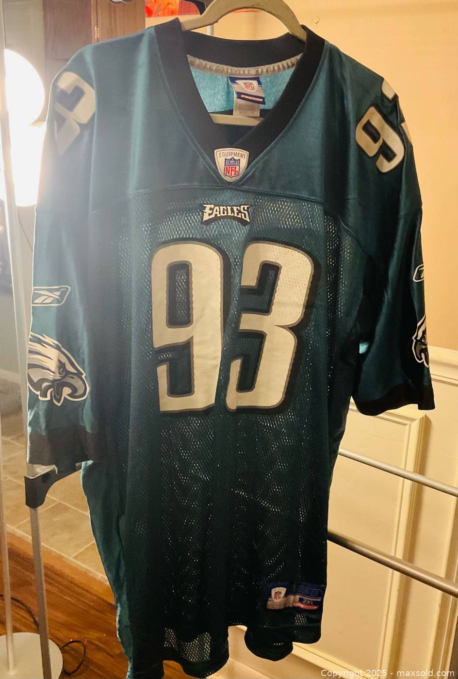 NFL Philadelphia Eagles Jersey 93 Coleman Adult 2XL Midnight Green ...