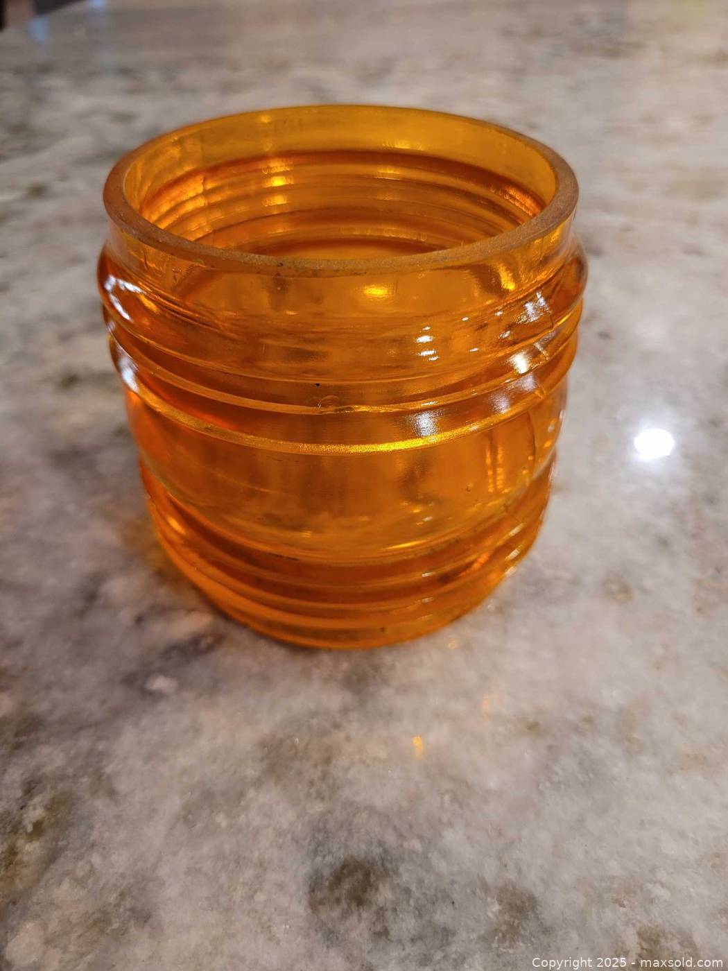 Vintage Amber Glass Light Shade Lens | Whitby (Ontario, Canada) SELLER ...