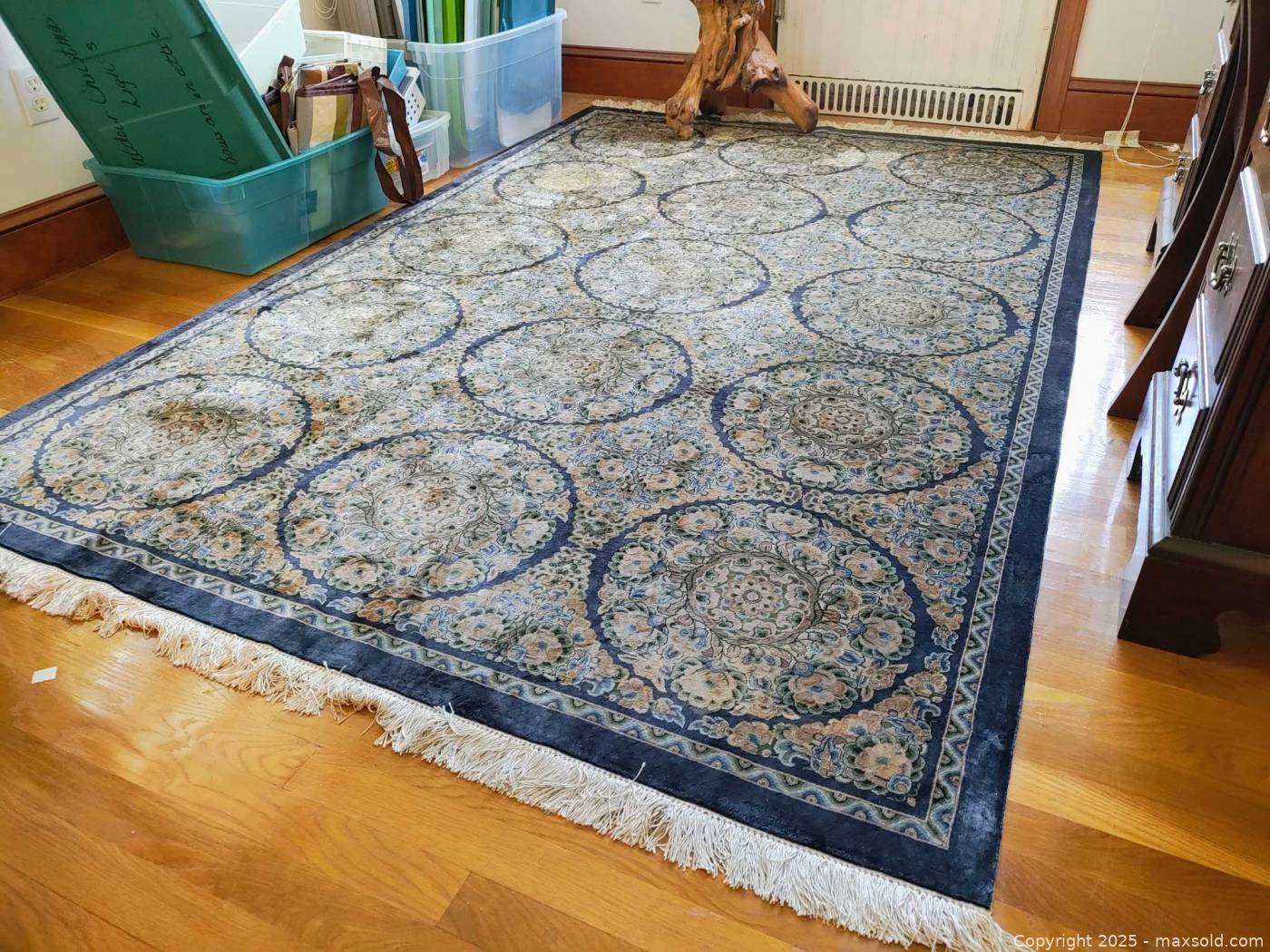 Hand-Knotted Oriental-Style Wool Pile Area Rug, Fringe Ends A | Quincy ...