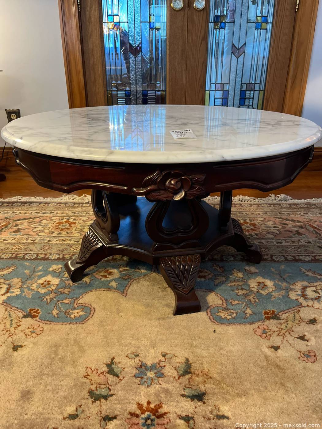 Round Marble-Top Coffee Table, Victorian/Rococo Revival B | Quincy ...