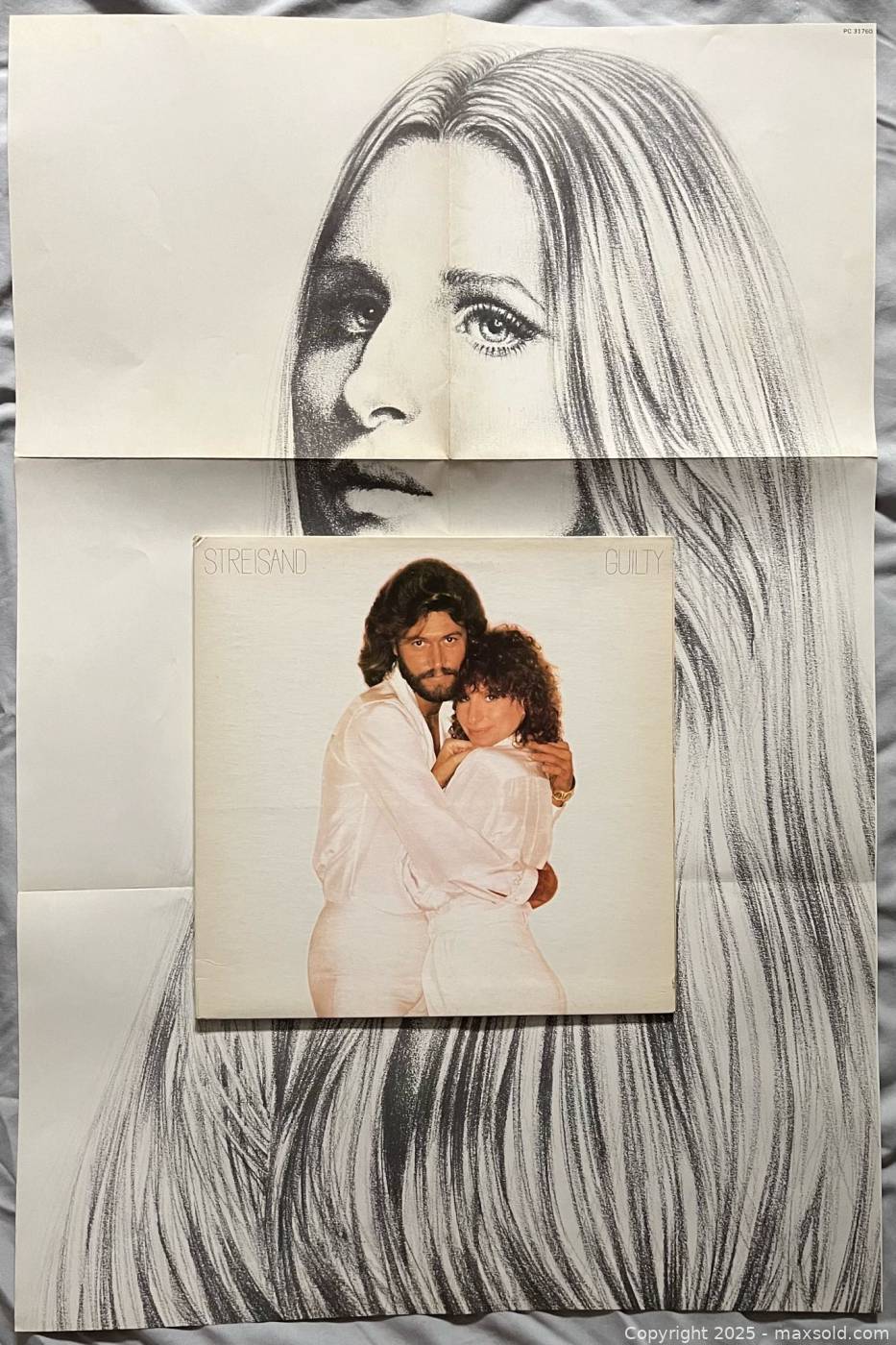 Barbara Streisand with Barry Gibb, Guilty, Vinyl LP(1980) & Poster ...