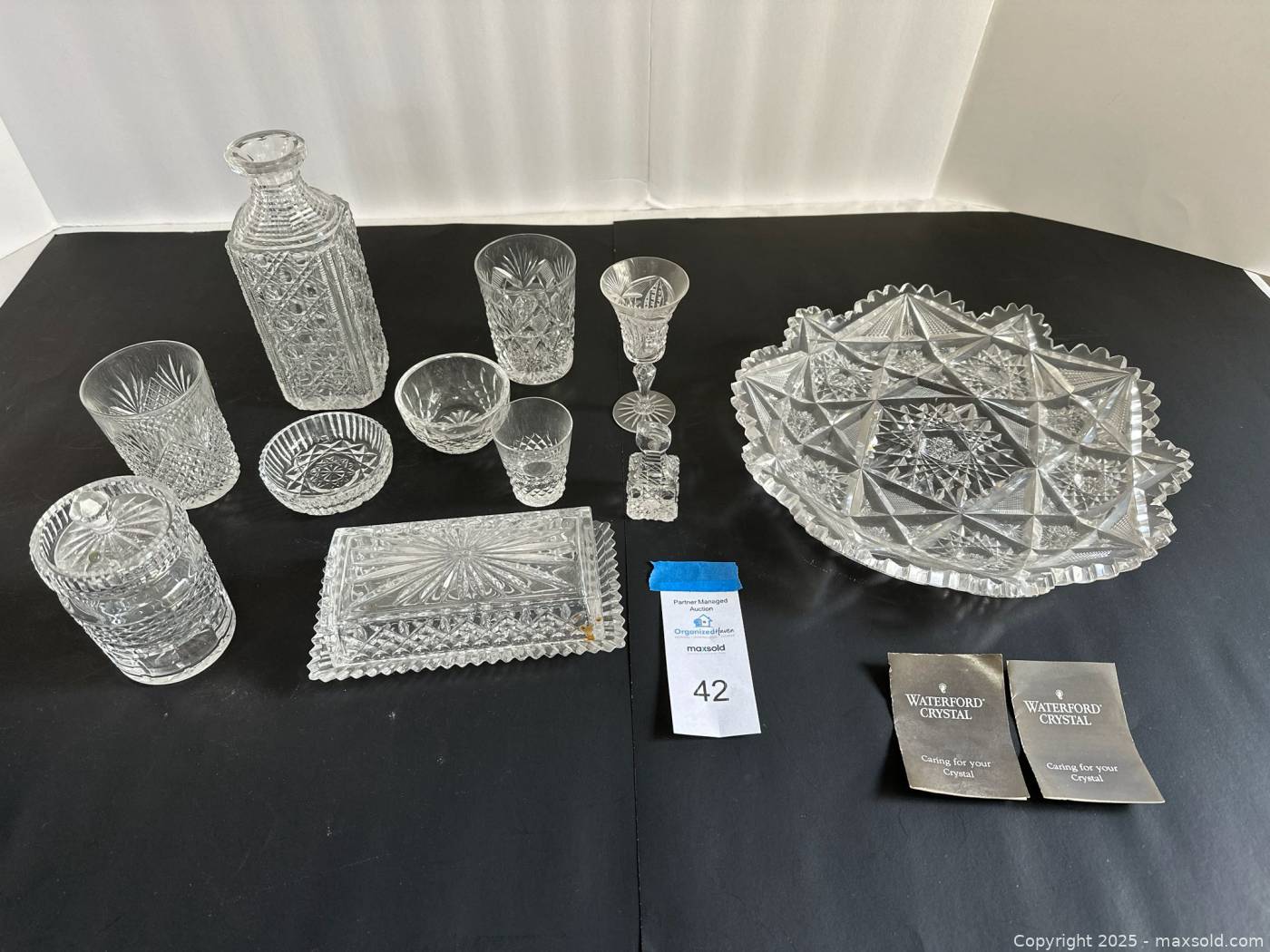 Waterford Cut Crystal Mixed Lot: Decanter, Bowls, Dish & More. A ...