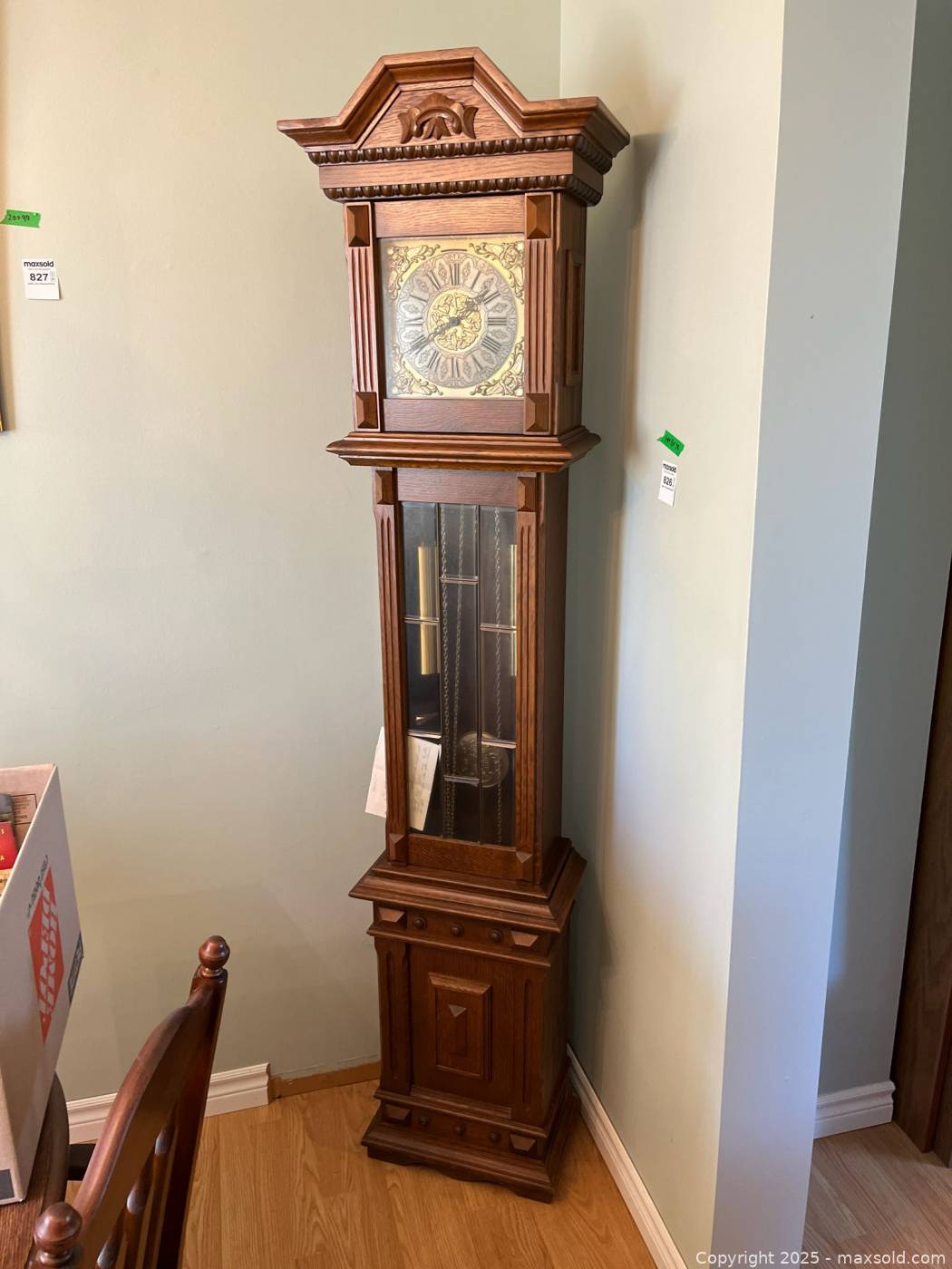 West Germany Longcase Grandfather Clock, Mechanical Weight-Driven ...