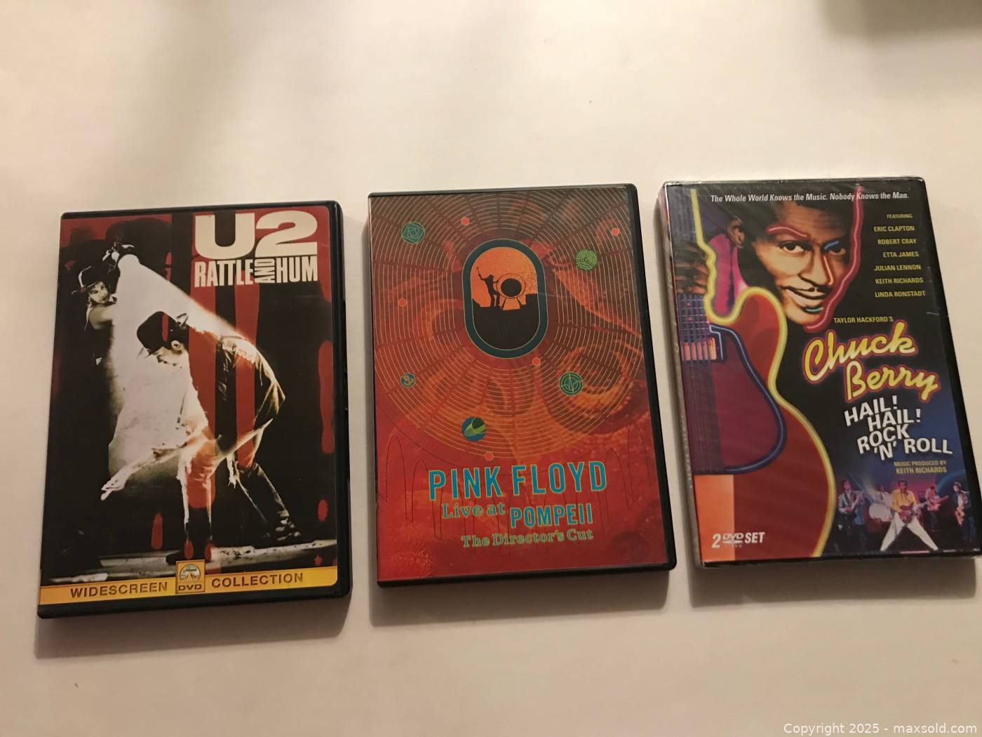 Lot of 3 Rock Concert/Documentary DVDs: U2, Pink Floyd, Chuck Berry ...