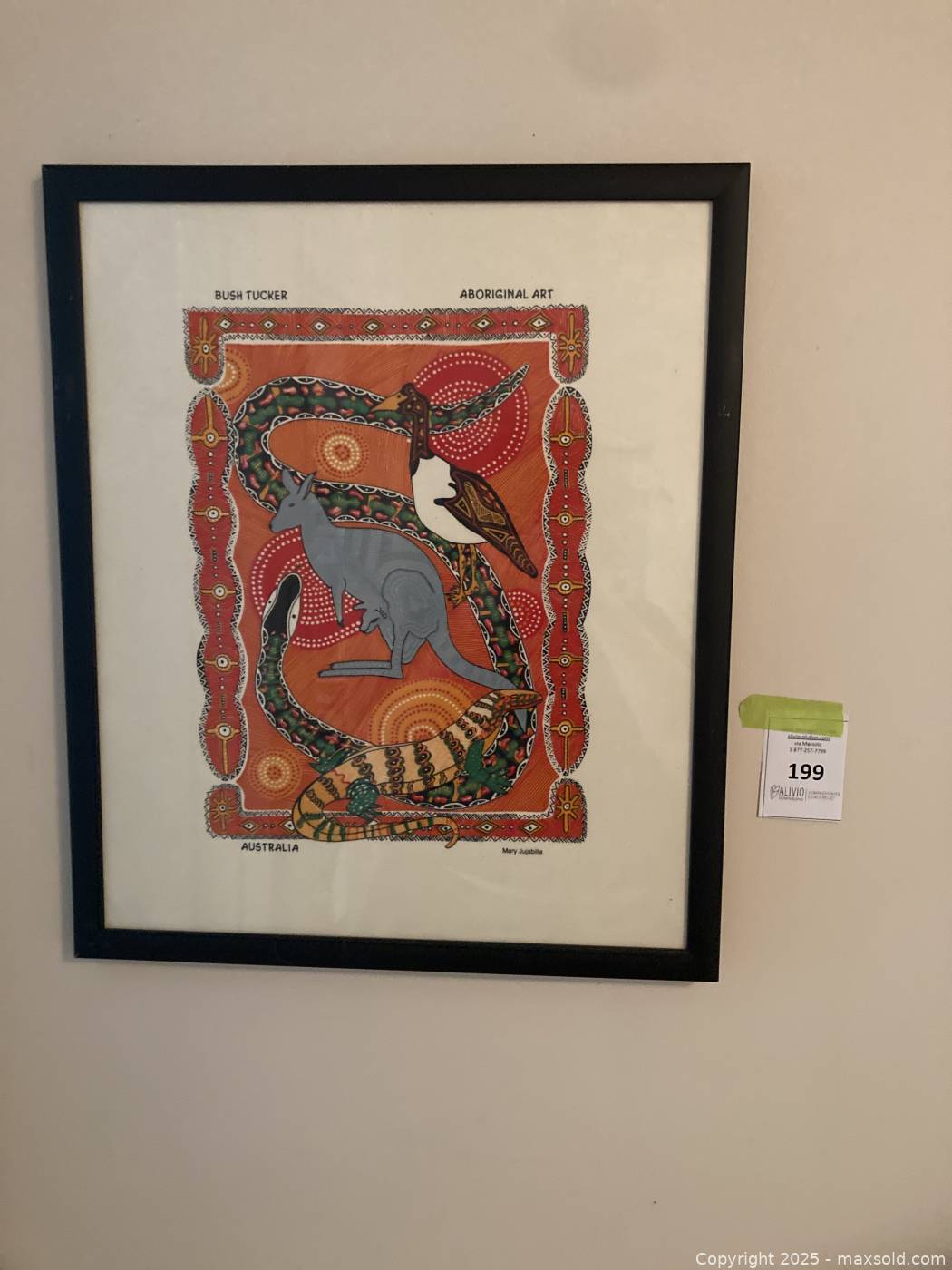 Vintage Australia Tea Towel Bush Tucker Pattern Aboriginal Art by Mary ...